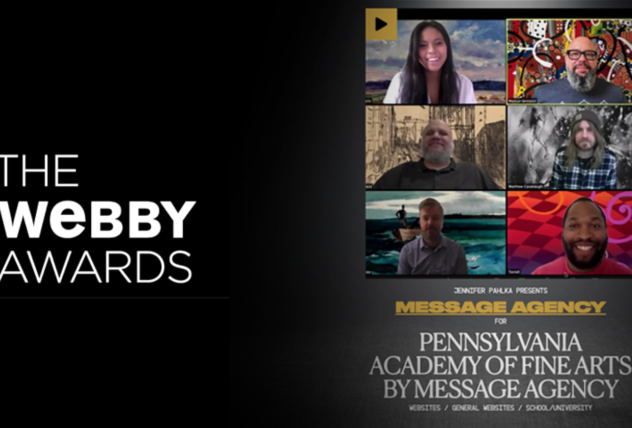 Message Agency wins a Webby for pafa.org! | Message Agency